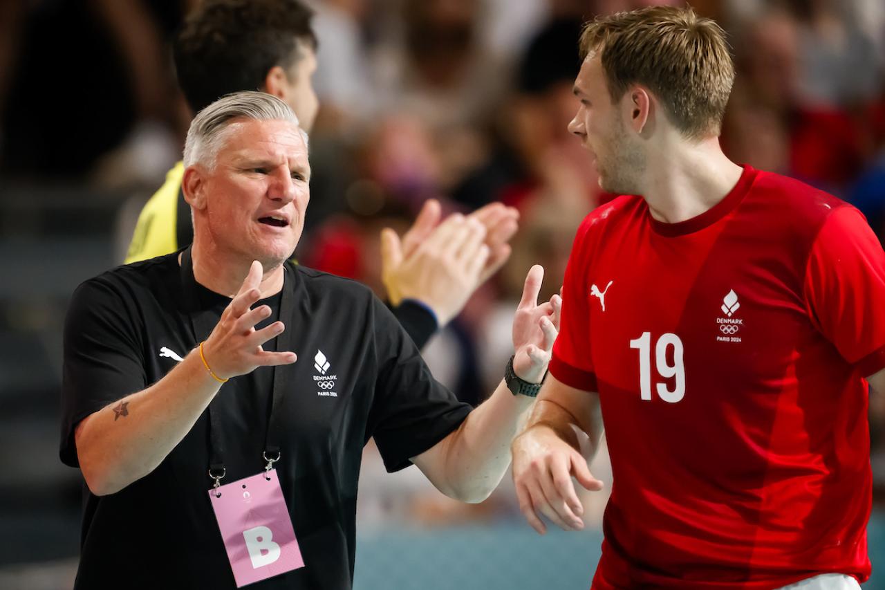 Nikolaj Jacobsen og Mathias Gidsel snakkede primært sammen til kongebal